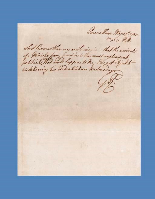 GEORGE III, (1738-1820), King of Great Britain and Ireland. Autograph ...