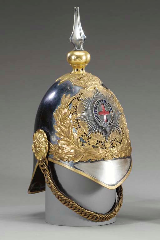 AN OFFICER'S VICTORIAN HELMET OF THE BRITISH HOUSEHOLD CAVALRY,1871 ...