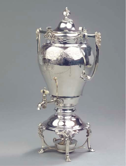 A silver samovar , STRUCK WITH COUNTERFEITED MARKS, 20TH CENTURY ...
