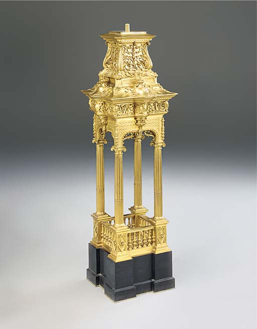 A fine French Renaissance Revival ormolu amphora stand