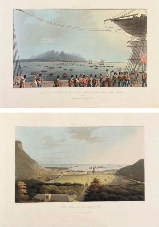 TEMPLE, Lieutenant Richard. Eight Views of the Mauritius Comprising the ...