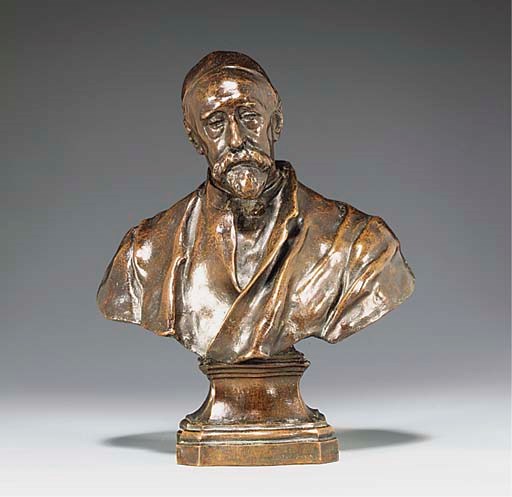 Sir Alfred Gilbert, M.V.O., R.A. (1854-1934) , Bust of George Frederic ...