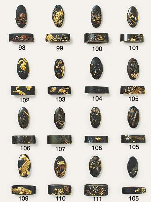 A PAIR OF SHIBUICHI FUCHI-KASHIRA