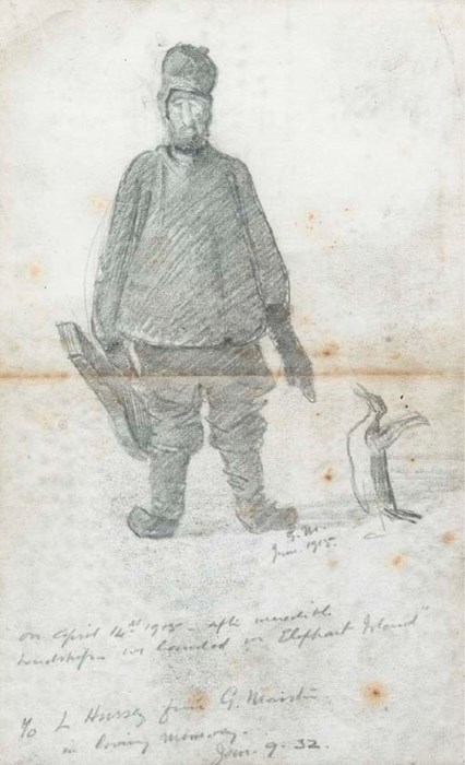 GEORGE EDWARD MARSTON (1882-1940) , Hussey with his banjo on Elephant ...