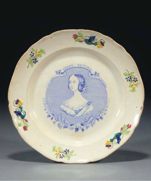 A commemorative Victorian plate , CIRCA 1837, PRINTED MANUFACTURED FOR ...