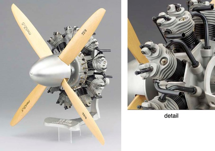 A finely engineered Seidel-ST 996 nine cylinder glow plug air cooled ...