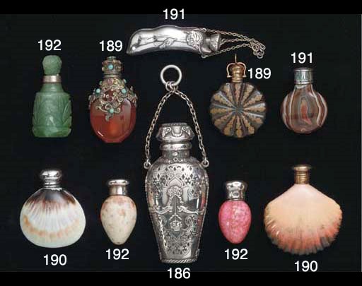 A small collection of scent bottles