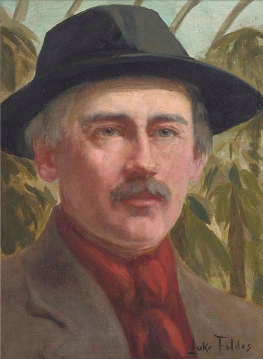 Sir Samuel Luke Fildes (1843-1927) , The explorer returns to Kew ...