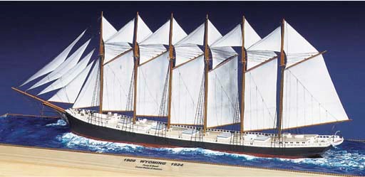 A WELL-PRESENTED 32':1" SCALE WATERLINE MODEL OF THE AMERICAN SIX ...