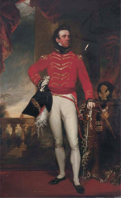Samuel Lane (1780-1859) , Portrait of Major Garnham, full-length, in ...