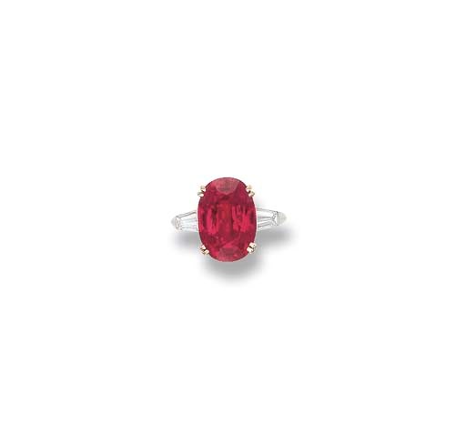 A SUPERB BURMESE RUBY SINGLE-STONE RING, BY BOUCHERON | Christie's