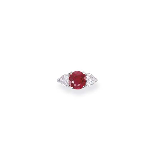 A RUBY AND DIAMOND RING, BY SPINK