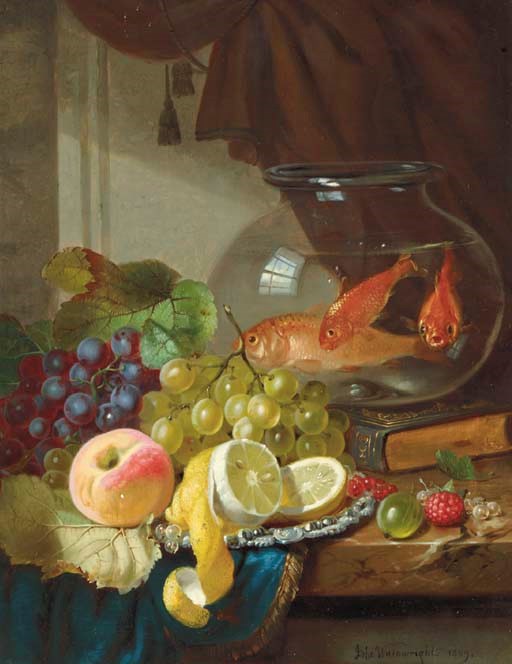 John Wainwright (British, fl. 1860-1876) , Still Life with Fruit and ...