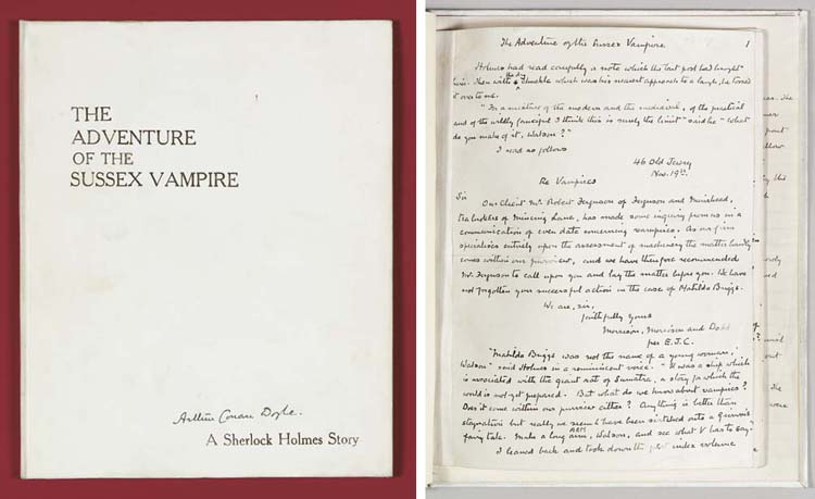 DOYLE, Arthur Conan, Sir. Autograph manuscript of the Sherlock Holmes ...