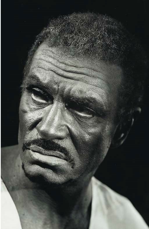 ANGUS MCBEAN , Lawrence Olivier as Othello taken on the stage of the ...