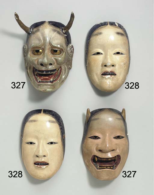 Noh Mask of Ja (Snake) Noh Mask of Namanari , EDO PERIOD (18TH-19TH ...