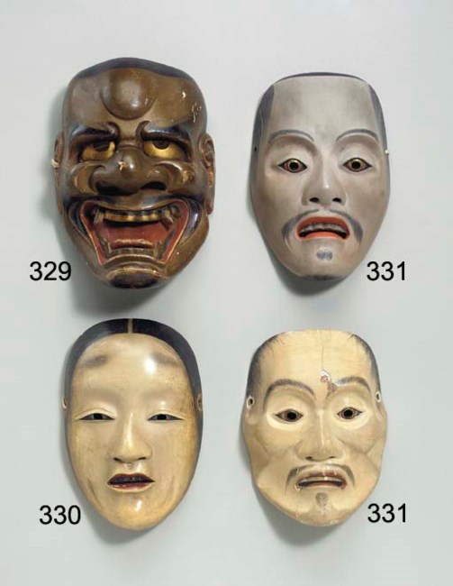 Noh Mask of KawazuNoh Mask of Yase-otoko (Gaunt man), EDO PERIOD (18TH ...
