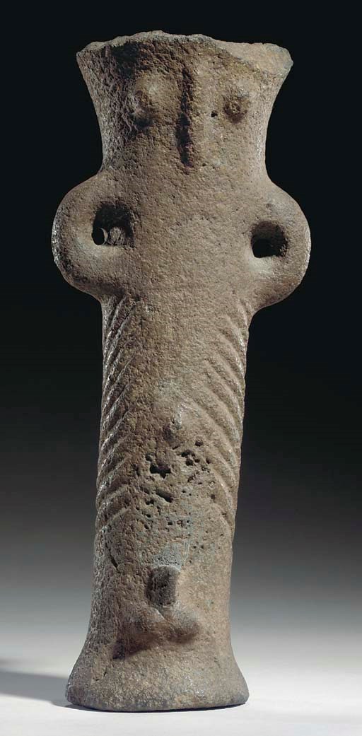 A SYRO-PALESTINIAN BASALT PILLAR IDOL , CHALCOLITHIC PERIODCIRCA 4TH ...