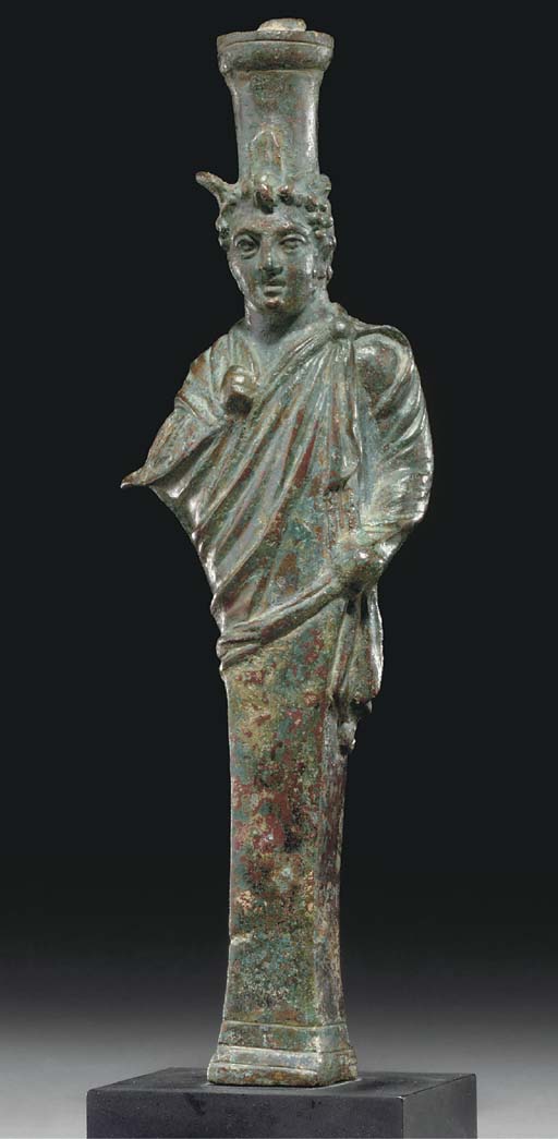 A ROMAN BRONZE TABLE LEG