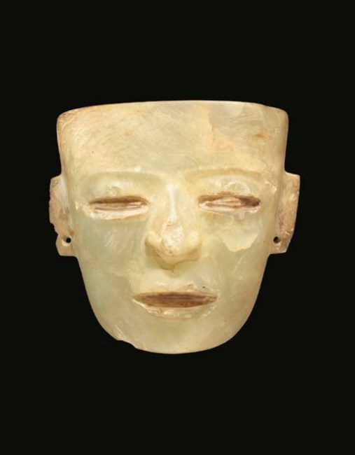 TEOTIHUACAN III ALABASTER MASK , CLASSIC, CA. A.D. 450-650 | Christie's