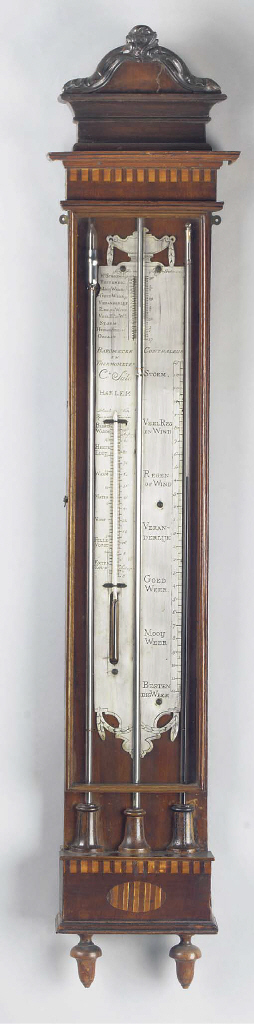 A DUTCH MAHOGANY BAROMETER