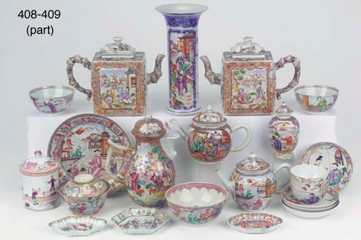 (56) A famille rose 'mandarin-pattern' part tea-service