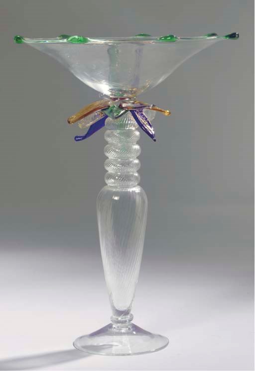 Borek Sipek , A RED, BLUE, GREEN AND CLEAR GLASS TAZZA | Christie's