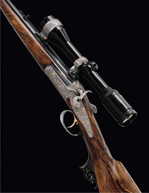 A VERY FINE 6.5X65(R)MM SINGLE-BARRELLED HAMMER SPORTING RIFLE BY P ...