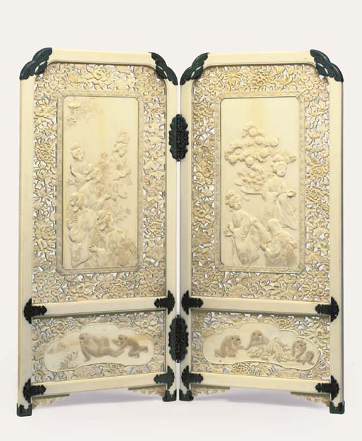 A Two-fold Ivory Screen
