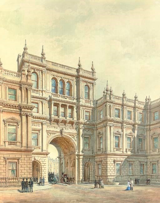 Sir Charles Barry, R.A. (1795-1860) , New Burlington House from the ...