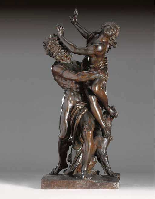 A BRONZE GROUP OF PLUTO AND PROSERPINA , AFTER GIANLORENZO BERNINI ...