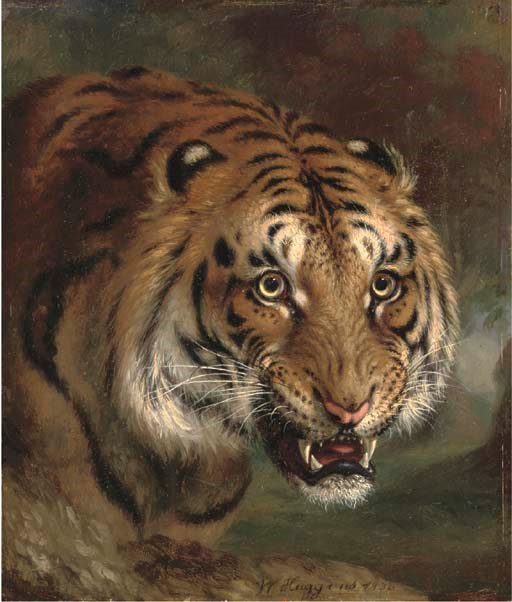 William Huggins (1820-1884) , A Bengal tiger | Christie's