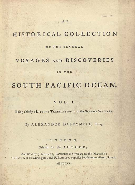 ALEXANDER DALRYMPLE (1737-1808)