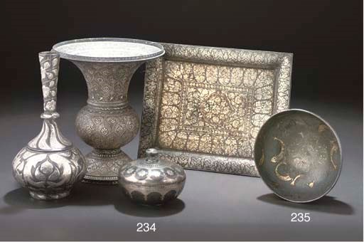 FOUR ITEMS OF BIDRI WARE, INDIA, 19TH CENTURY | Christie's