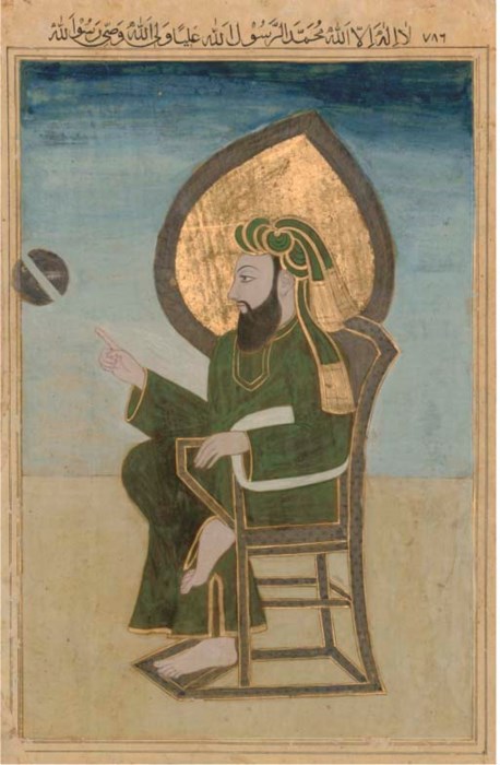 THE PROPHET MUHAMMAD PERFORMING THE MIRACLE OF SPLITTING THE MOON ...