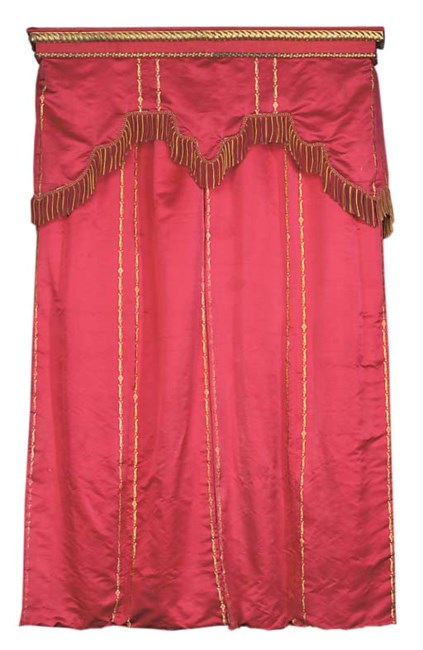 TWO PAIRS OF RED SATIN CURTAINS | Christie's