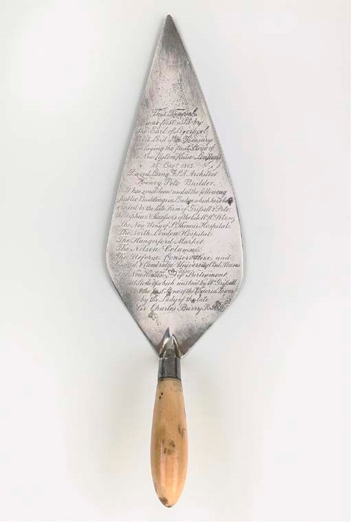AN EARLY 19TH CENTURY CEREMONIAL TROWEL USED TO LAY THE FOUNDATION ...