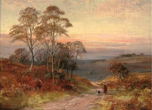 George Turner (1843-1910) , The Close of the Day, near Little Eaton ...