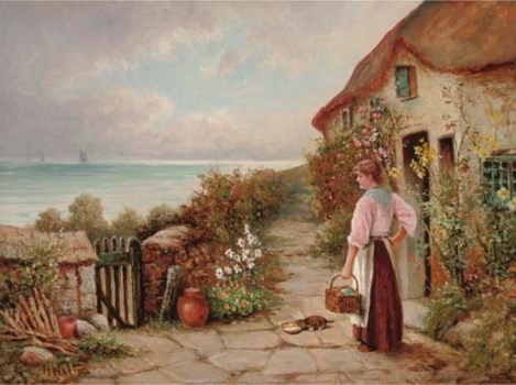 H. Walton, early 20th Century , The seaside cottage | Christie's