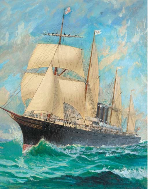 Edward Wright (c.1891) , The City of Rome outward bound for New York ...