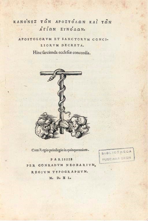 APOSTOLIC CANONS. \KKanones ton apostolon kai ton agion sunodon\k ...