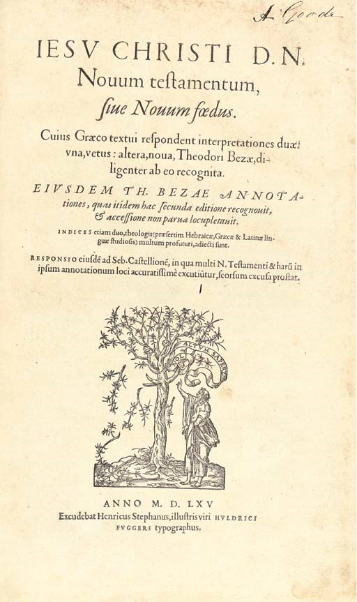 BIBLE, New Testament, Greek and Latin. Jesv Christi D.N. Novum ...