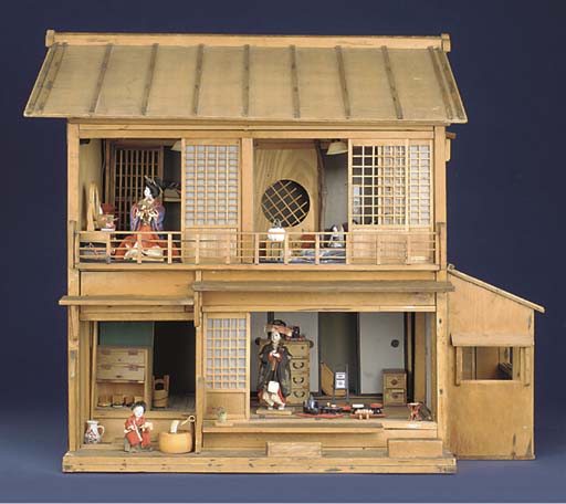 A rare plain wood Japanese doll's house | Christie's