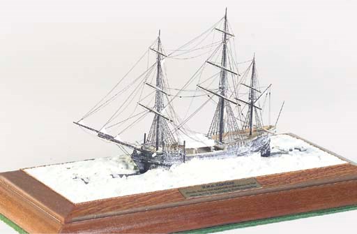 AN INTERESTING AND WELL-PRESENTED 12':1" SCALE WATERLINE MODEL OF THE ...