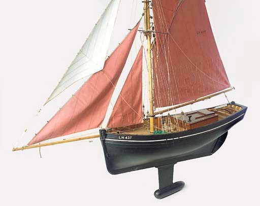 A WELL-BUILT LARGE-SCALE RADIO-CONTROLLED SAILING MODEL OF THE FRENCH ...