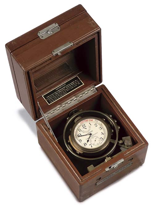 A Hamilton Model 22 two-day lever deck watch, mid-20th-century