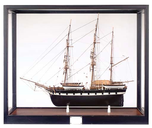 A FULLY-PLANKED AND RIGGED 1:50 SCALE MODEL OF THE WHALER CHARLES W ...