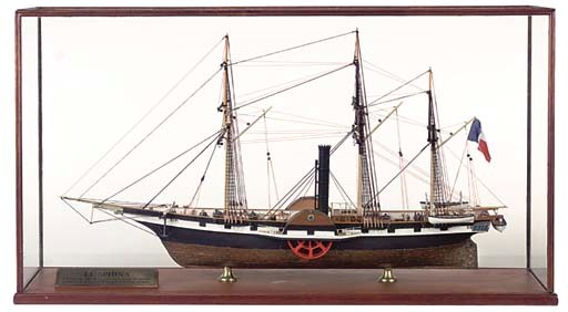 A detailed display model of the French Naval Paddle Frigate Le Sphinx ...