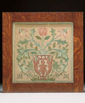 MAY MORRIS, FOR MORRIS & CO.; EMBROIDERED PANEL | Christie's