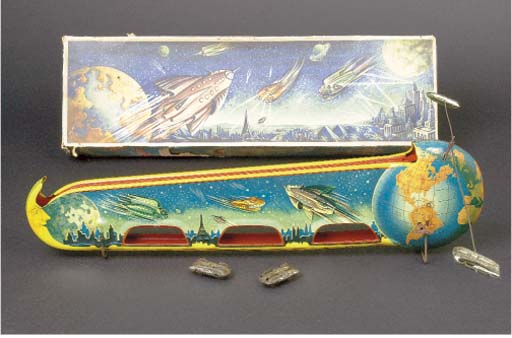 A Technofix clockwork Terra Lune Space Toy